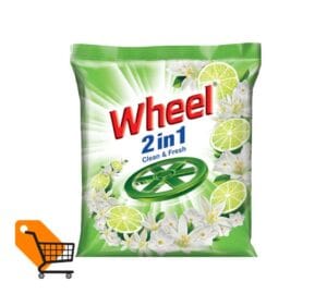 Wheel 2 in 1 Clean & Fresh Synthetic Laundry Detergent Powder 1kg